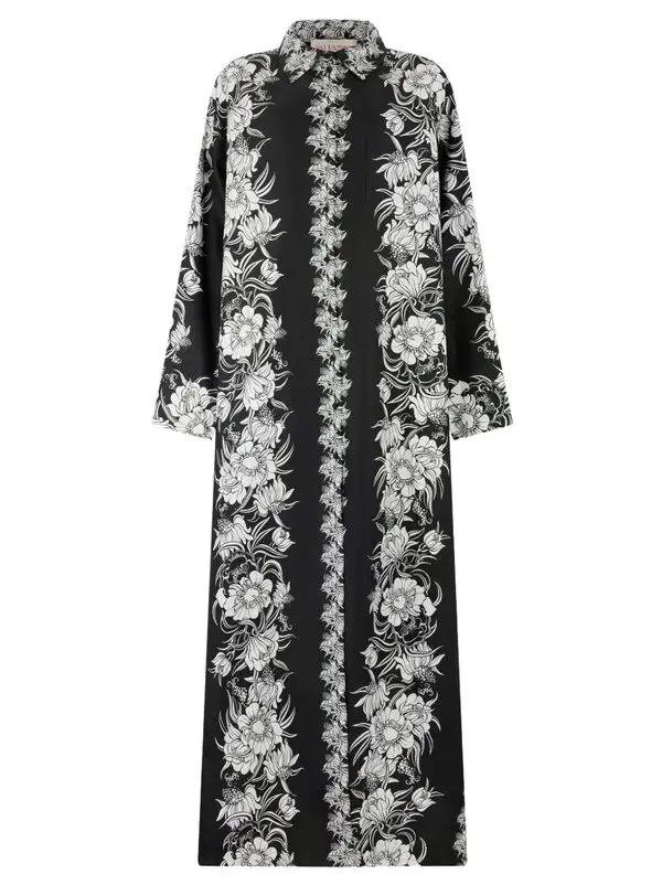 Valentino Garavani Floral-print Maxi Dress - Black