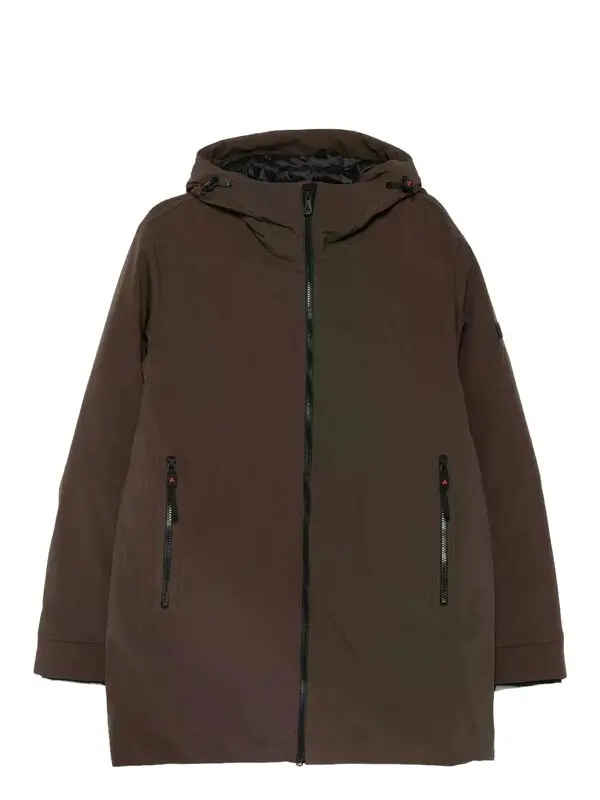 Peuterey Hooded Zip-up Coat - Brown
