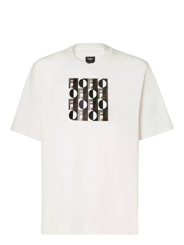 Fendi Patterned-print T-shirt - White