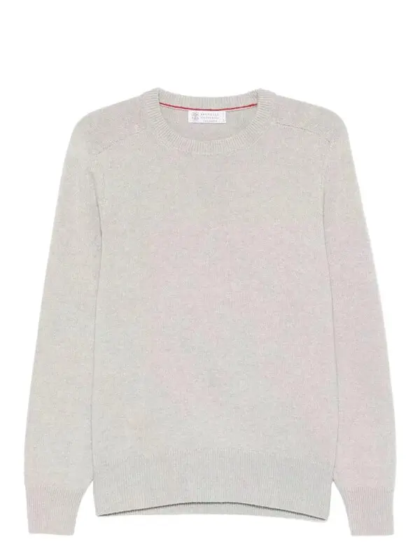 Brunello Cucinelli Cashmere Crew Neck Sweater - Grey