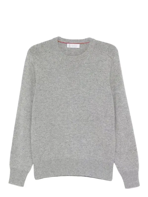 Brunello Cucinelli Cashmere Crew Neck Sweater - Grey
