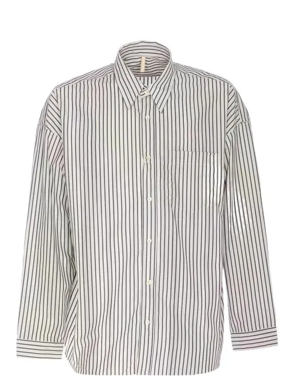 SUNFLOWER Striped Pocket Shirt - Grey