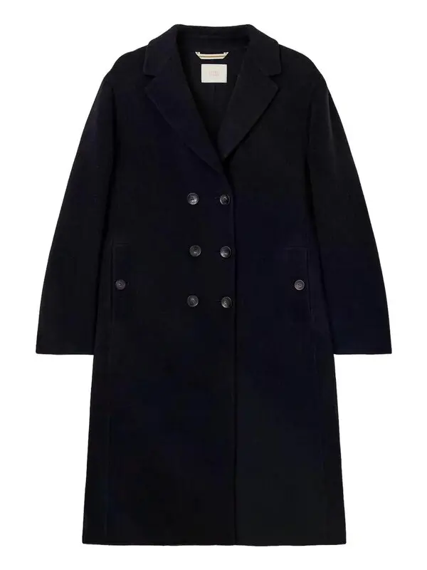 Fedeli Double-breasted Coat - Blue