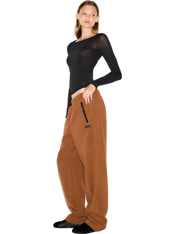 SKIMS Polar Fleece Straight Leg Pants - Chai