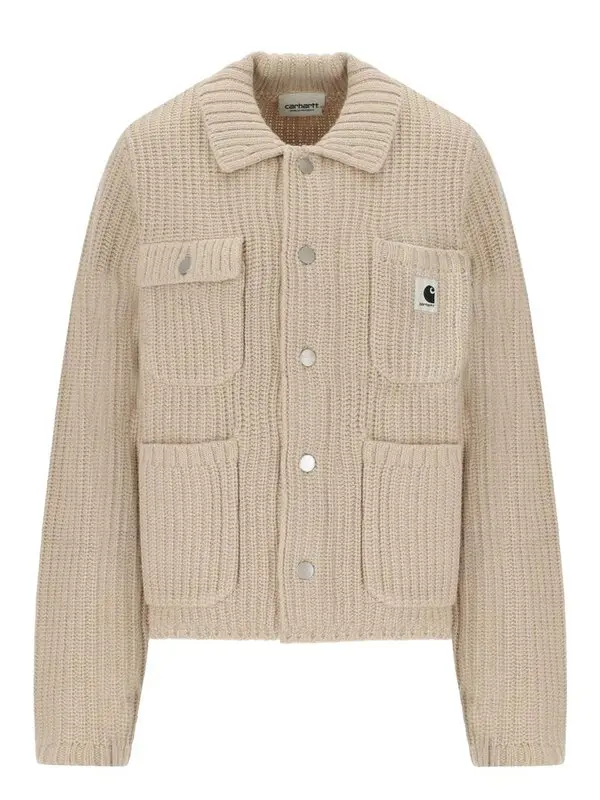 Carhartt Work In Progress Michigan Fleur De Sel Cardigan - Beige