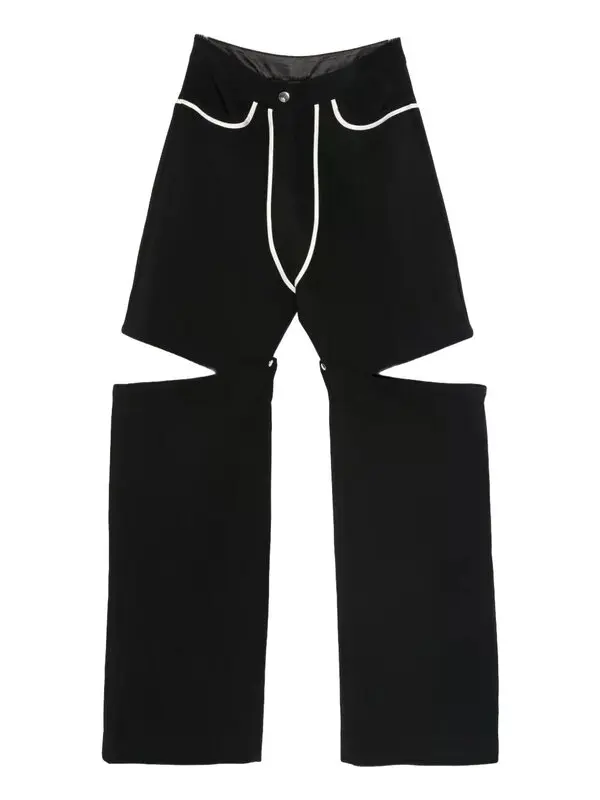 Paris Georgia Emelio Cut-out Trousers - Black