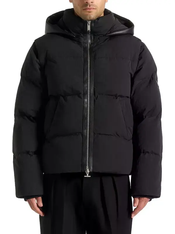 Manière De Voir Detachable Sleeves Puffer Jacket - Black