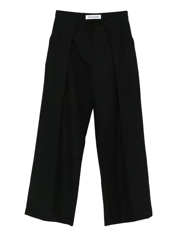 WON HUNDRED Lulu Pleated Trousers - Black