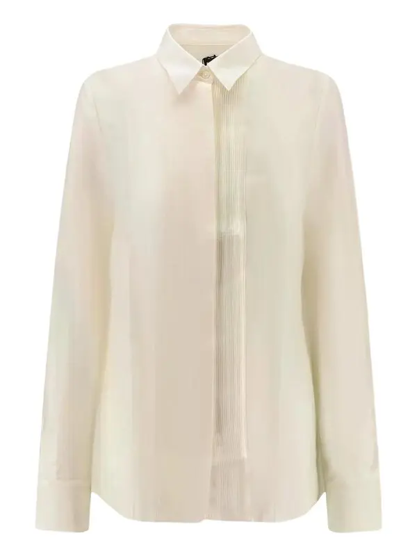 BOSS Bisina Pleated Shirt - Neutrals