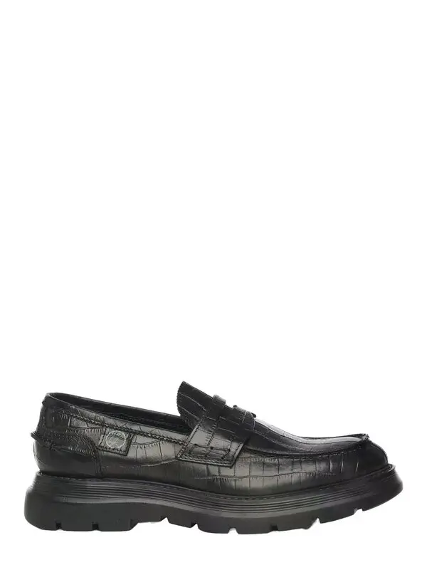 GIULIANO GALIANO Round-toe Loafers - Black