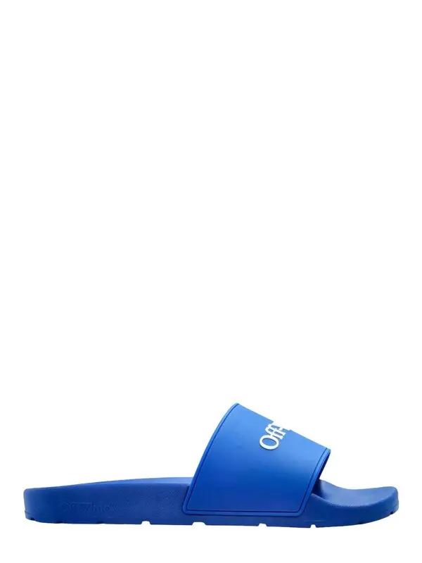 Off-White Logo-debossed Slides - Blue