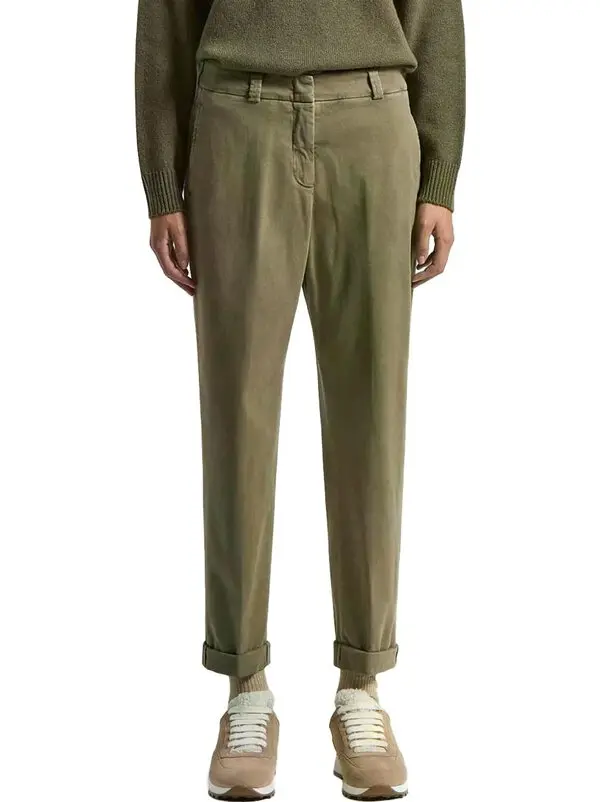 Peserico Cuffed Trousers - Green