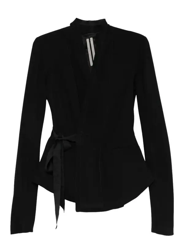 Rick Owens Wool Wrap Jacket - Black