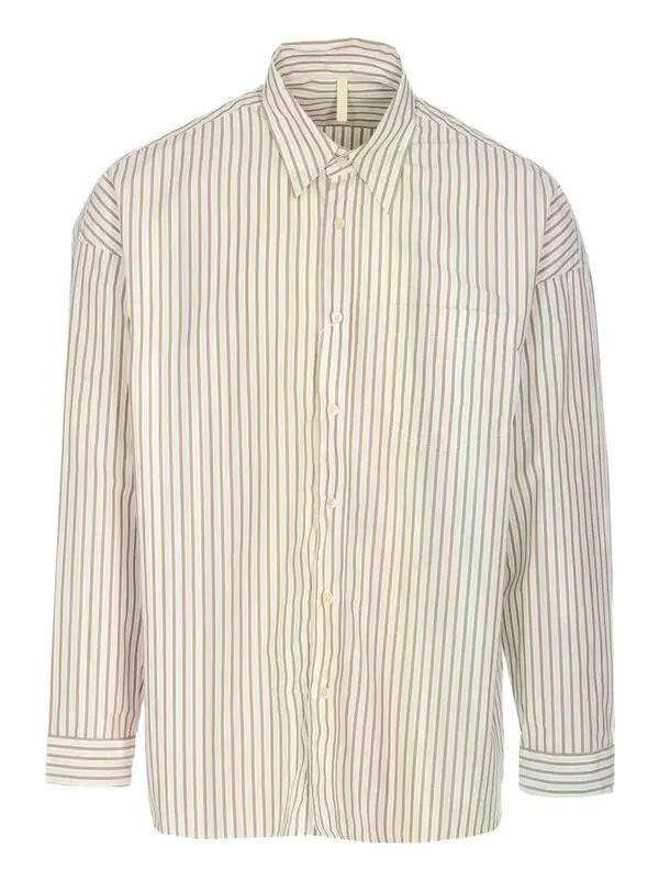 SUNFLOWER Striped Pocket Shirt - Neutrals