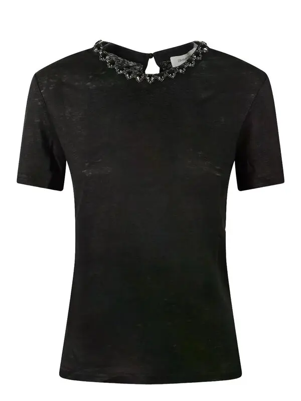Zimmermann Embellished T-shirt - Black