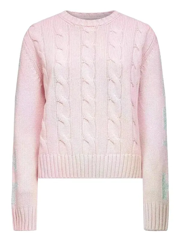 MC2 SAINT BARTH Long-sleeve Cable-knit Sweater - Pink