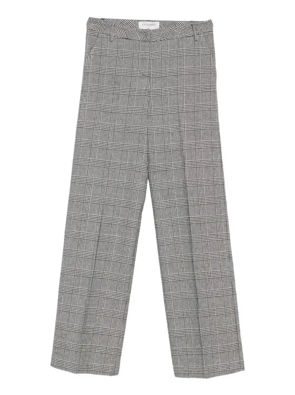 ERMANNO FIRENZE Checked Trousers - Black