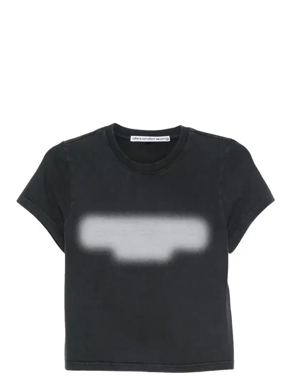 Alexander Wang Embossed Graphic-print T-shirt - Black