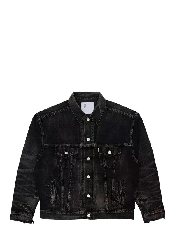 Junya Watanabe Distressed-finish Denim Jacket - Black