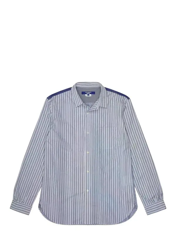 Junya Watanabe Striped Panelled Shirt - Blue