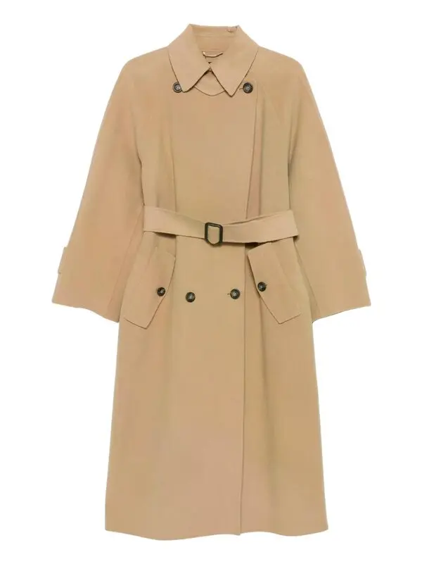 Max Mara Virgin Wool Double-breasted Coat - Neutrals