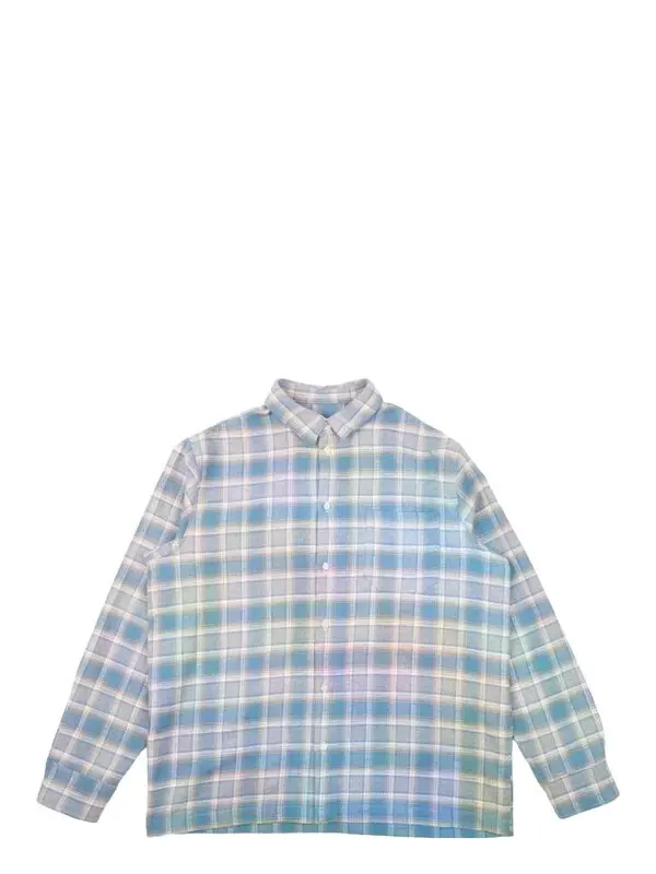 Naked & Famous Denim True Shirt Plaid Pocket Shirt - Blue
