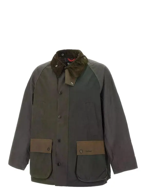 Barbour Patchwork Corduroy Collar Jacket - Green