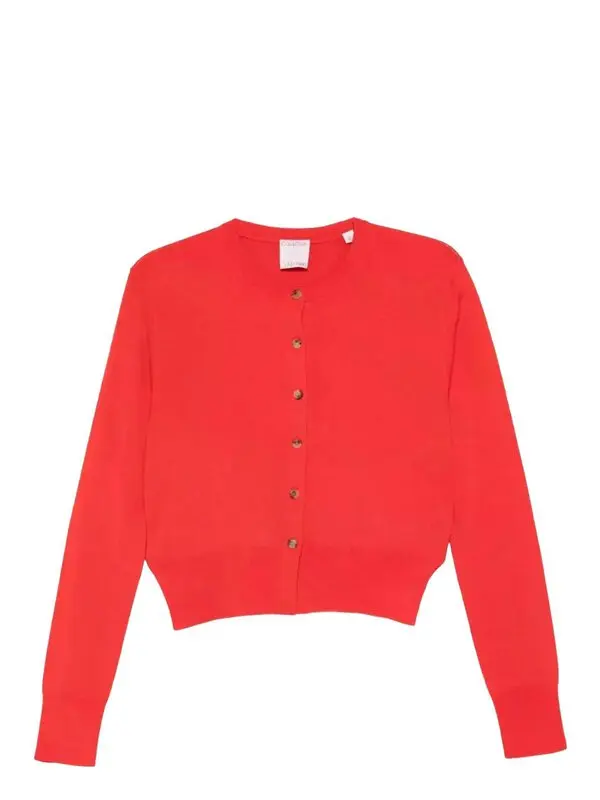 Calvin Klein Lila Merino-wool Cardigan - Red