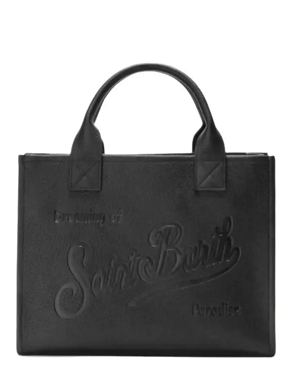 MC2 SAINT BARTH Embossed Large Vanity Tote Bag - Black