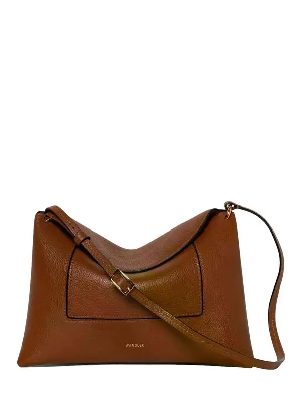 WANDLER Penelope Slouch Flap Shoulder Bag - Brown