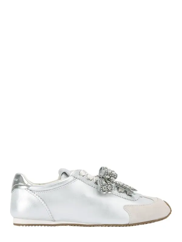 Kurt Geiger Leather Islington Bow Sneakers - White