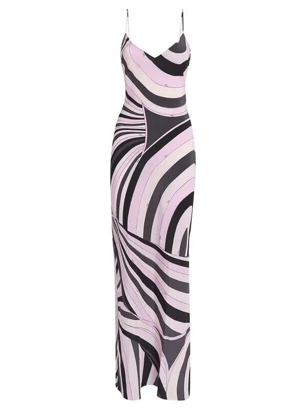 Emilio Pucci Silk Slip Maxi Dress - Pink