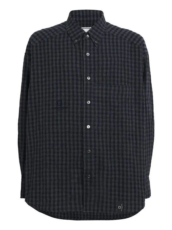 WOOYOUNGMI Cotton-wool Gingham Shirt - Green
