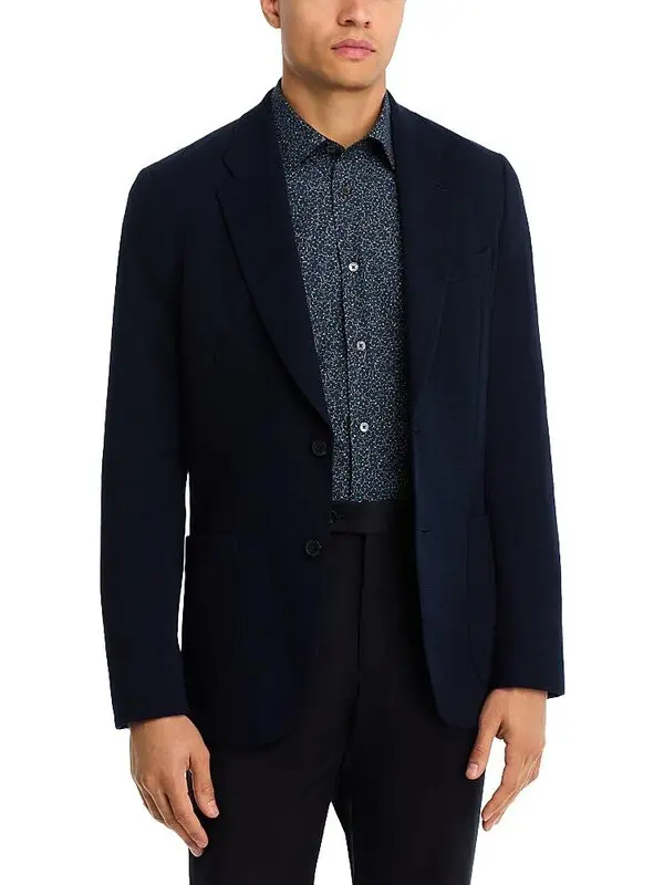 Paul Smith Textured Solid Soft Blazer - Navy