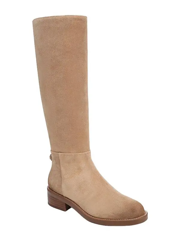 Sam Edelman Milla Wide Calf Riding Boots - Cyprus Tan Suede