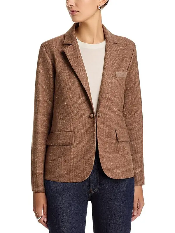 Fabiana Filippi Prince Of Wales Single-breasted Jacket - Marrone/nero