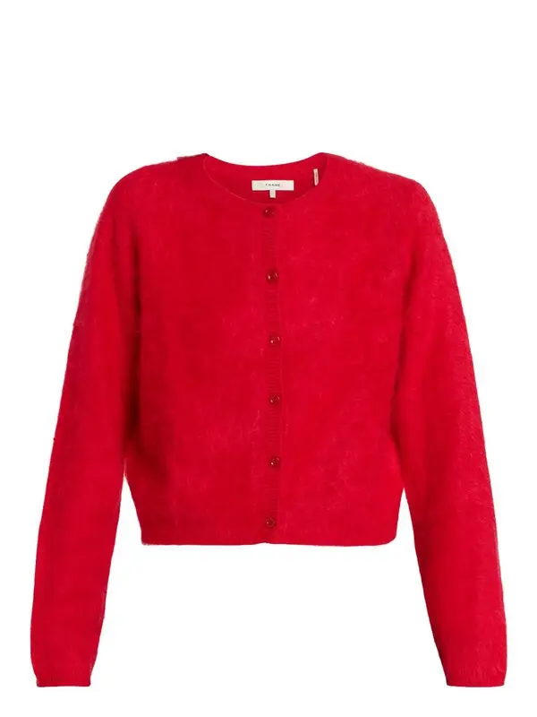 FRAME Cashmere Teddy Cardigan - Bright Ras
