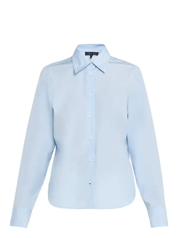 Rag & Bone Dayton Long-sleeve Poplin Shirt - Ltblu