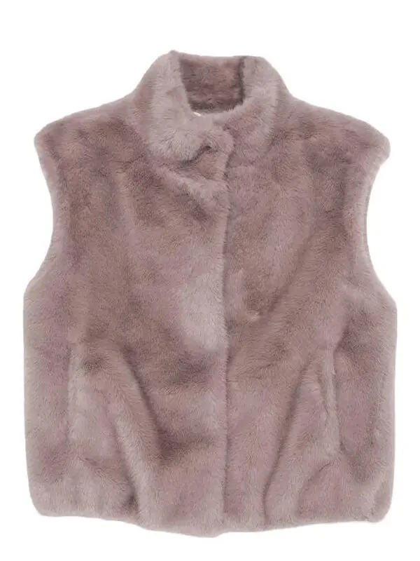 Herno Sleeveless Jacket With Shearling Effect - Pink