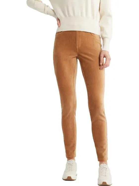 Hue Classic Stretch Corduroy Leggings - Camel