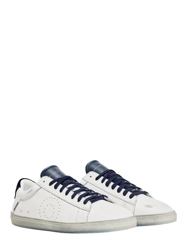 OLIVER CABELL Low 1 Leather Sneaker - Navy Yin Yang Subdued