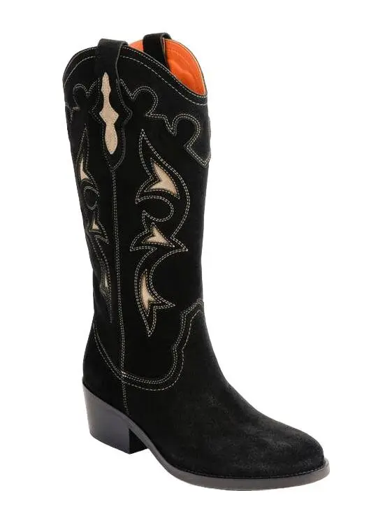 Penelope Chilvers Jolene Paloma Western Boot - Black/bone