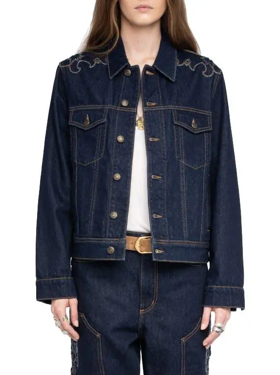 Zadig&Voltaire Bases Western Denim Jacket - Brut