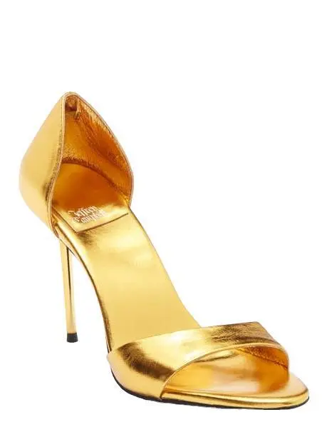 Jeffrey Campbell Cheat Code Stiletto Sandal - Dark Gold Metallic