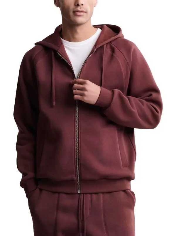 Barefoot Dreams Fleece Zip Up Hoodie - Deep Aubergine