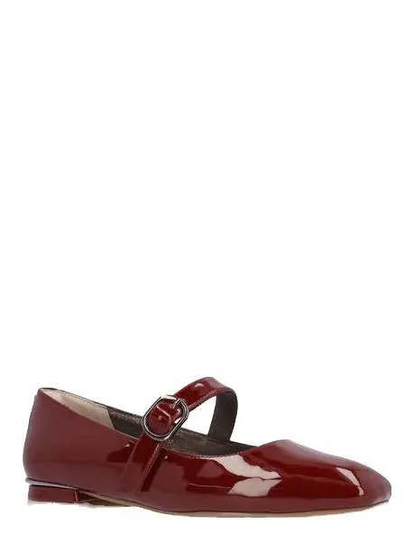 J. Reneé Faron Mary Jane Flat - Dark Cherry