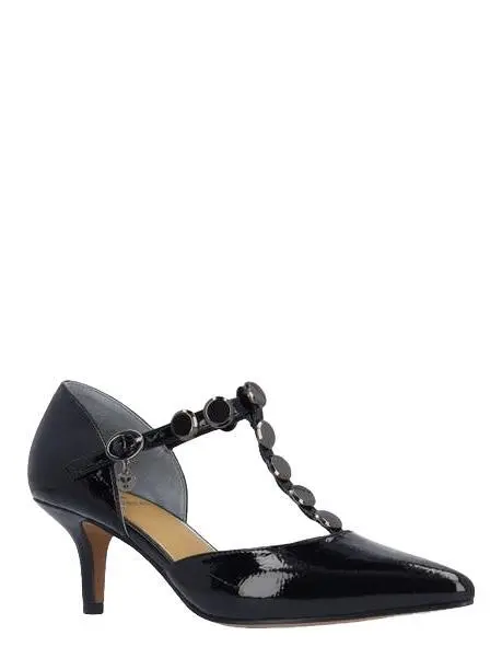 J. Reneé Mayven Pointed Toe Pump - Black Patent