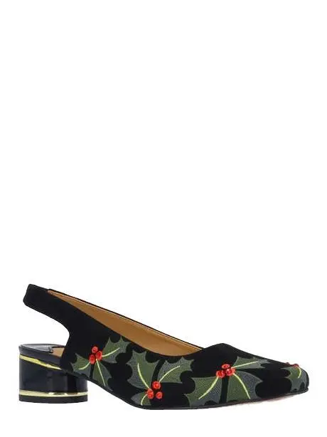 J. Reneé Hollee Slingback Pump - Black/green/red