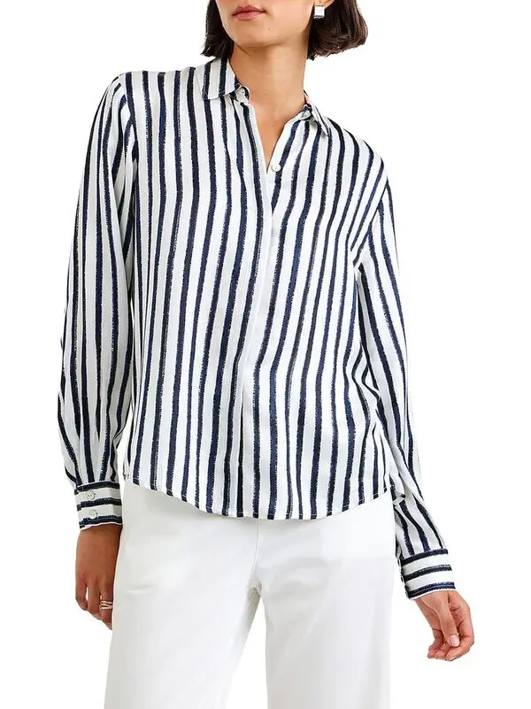 Bella Dahl Striped Button-up Shirt - Indigo Ink