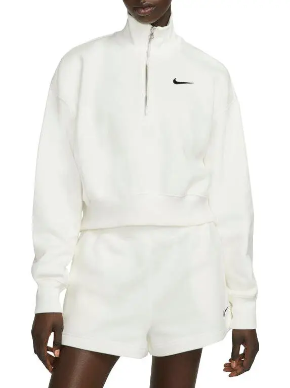 Nike Sportswear Phoenix Fleece Crop Sweatshirt - 133 133 Sail/black